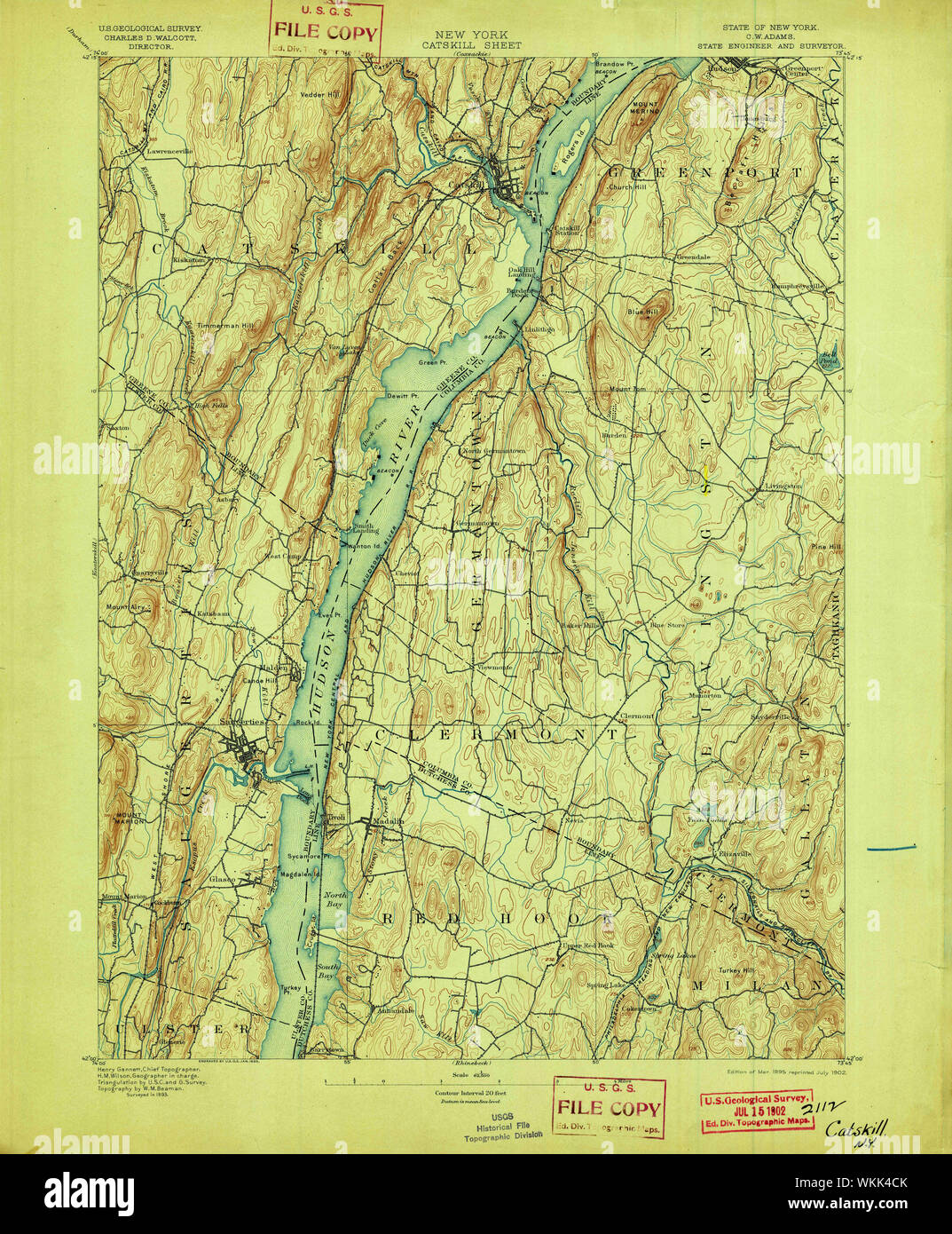 Map of catskill hi-res stock photography and images - Alamy