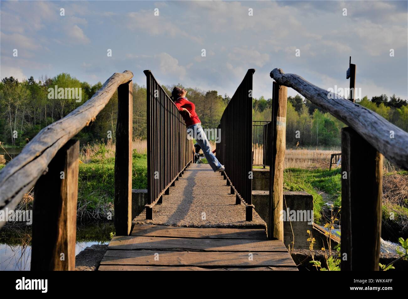 Balancing bridge railing hi-res stock photography and images - Alamy