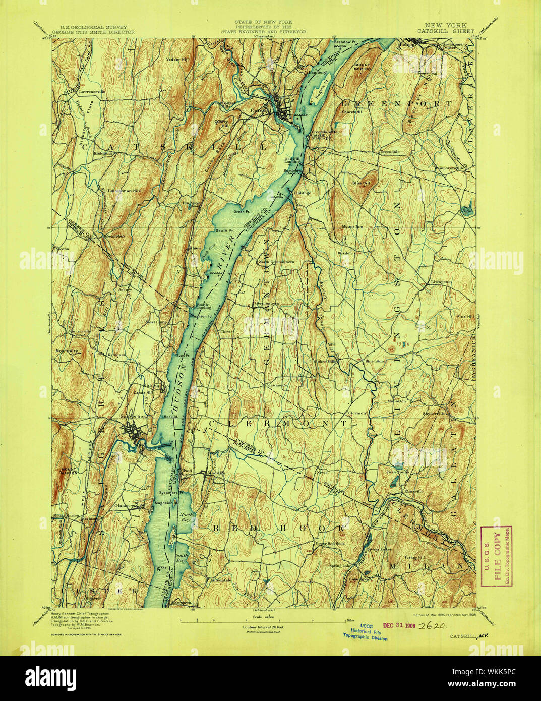 Map of catskill new york hi-res stock photography and images - Alamy