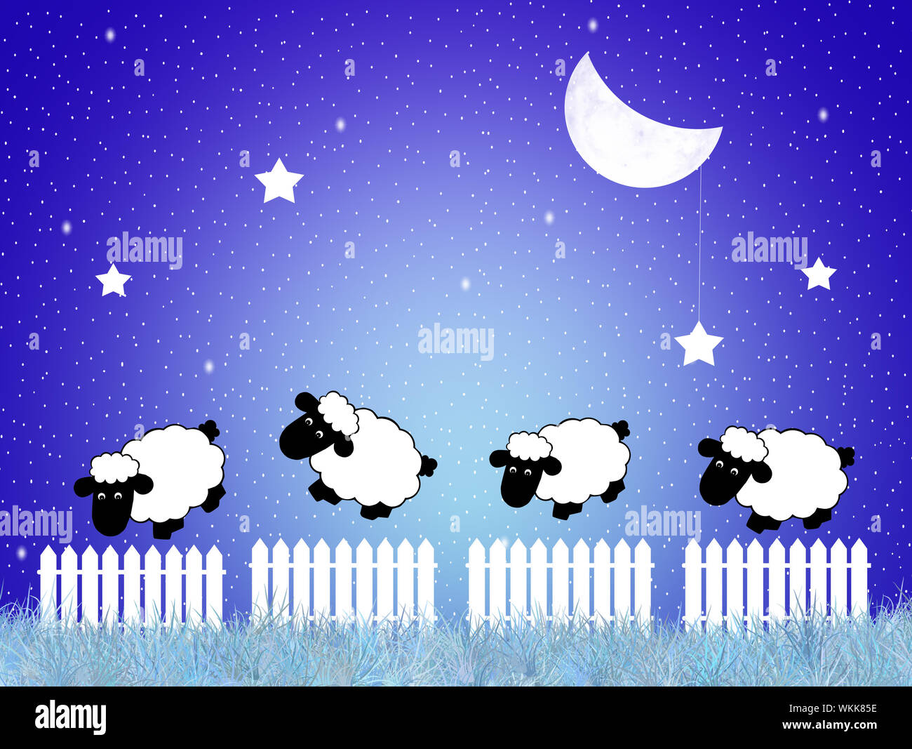 Sleeping cartoon sheep hi-res stock photography and images - Alamy