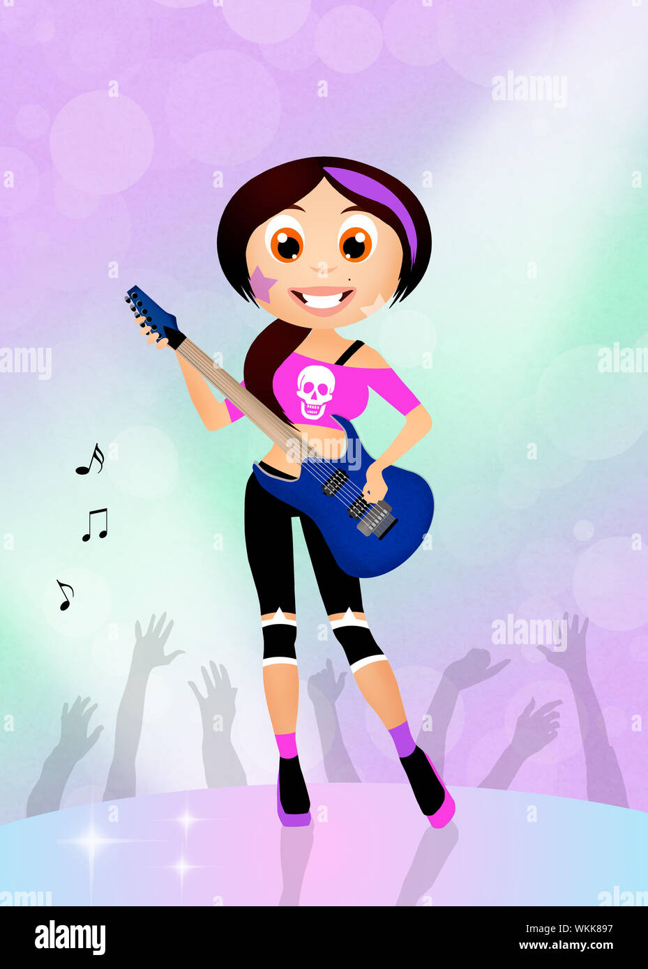 Rock Singer Cartoon High Resolution Stock Photography and Images - Alamy