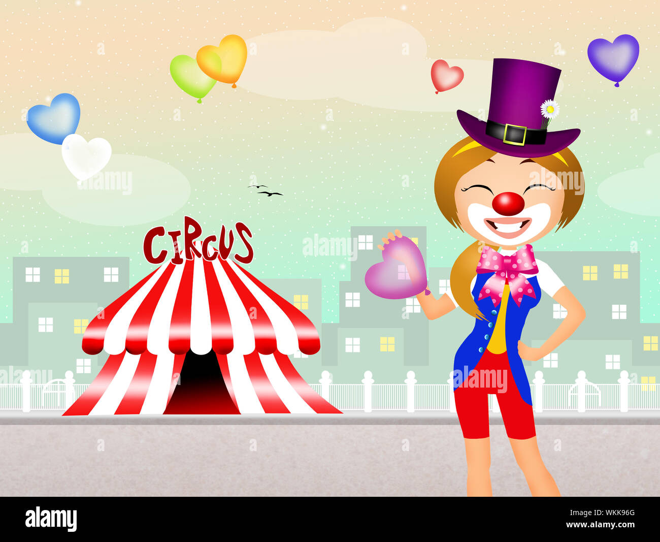 Clown in the circus Stock Photo - Alamy