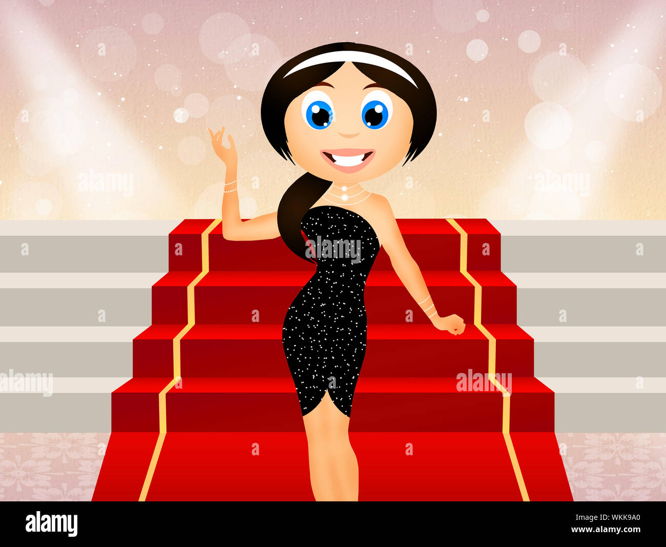 Hollywood red carpet cartoon hi-res stock photography and images - Alamy