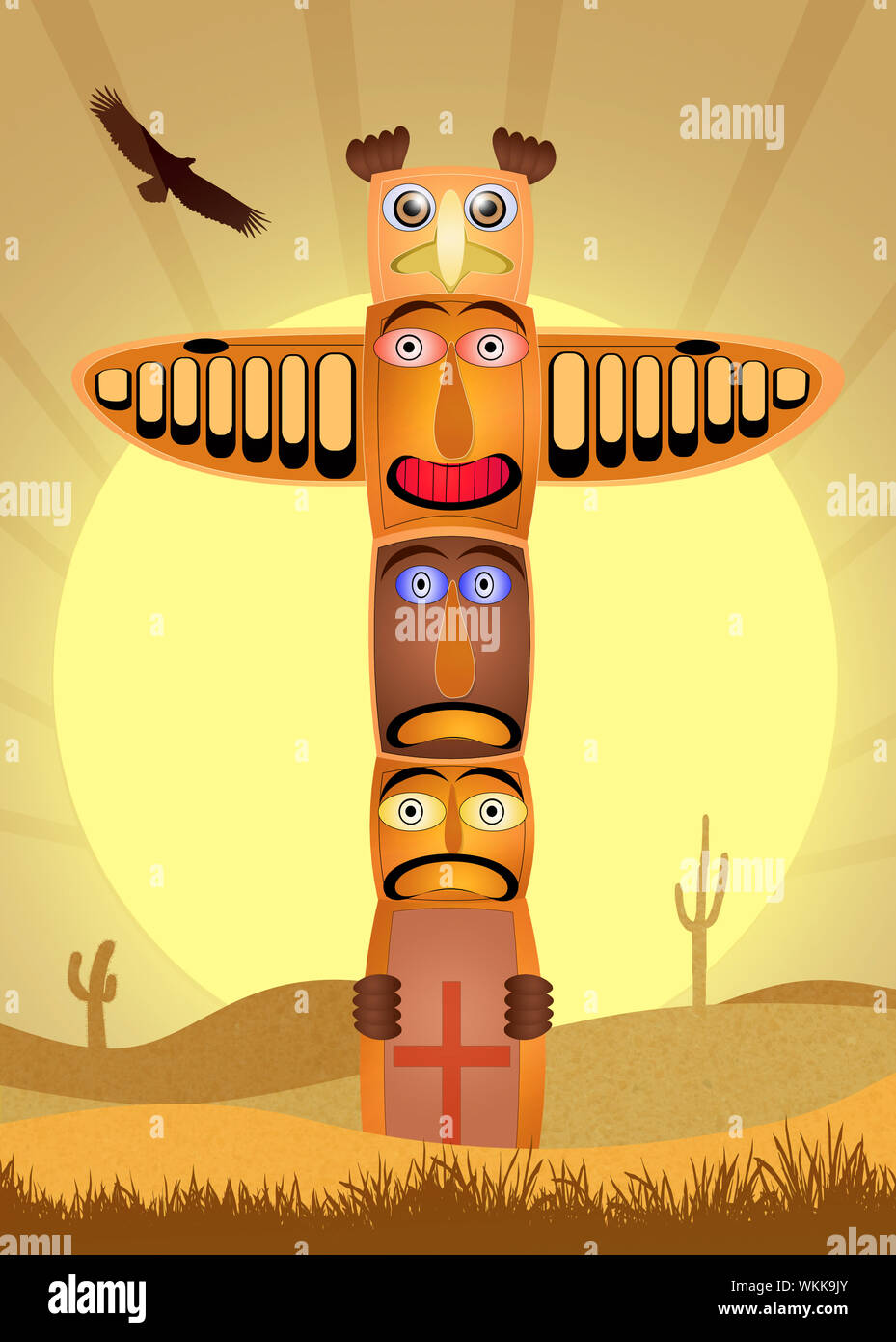 Cartoon totem hi-res stock photography and images - Alamy