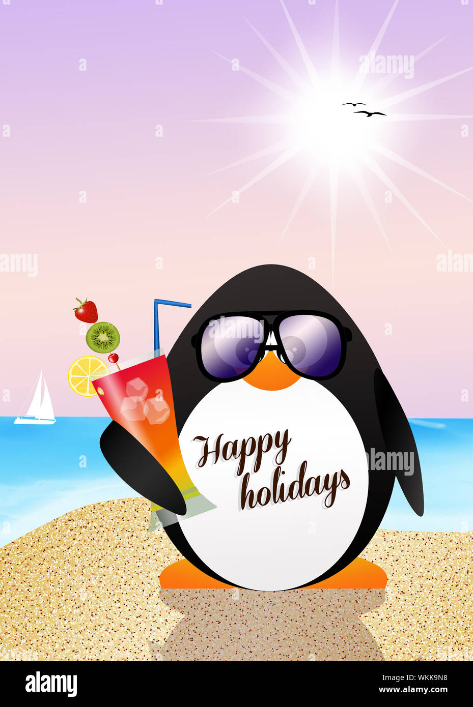 penguin on vacation Stock Photo - Alamy