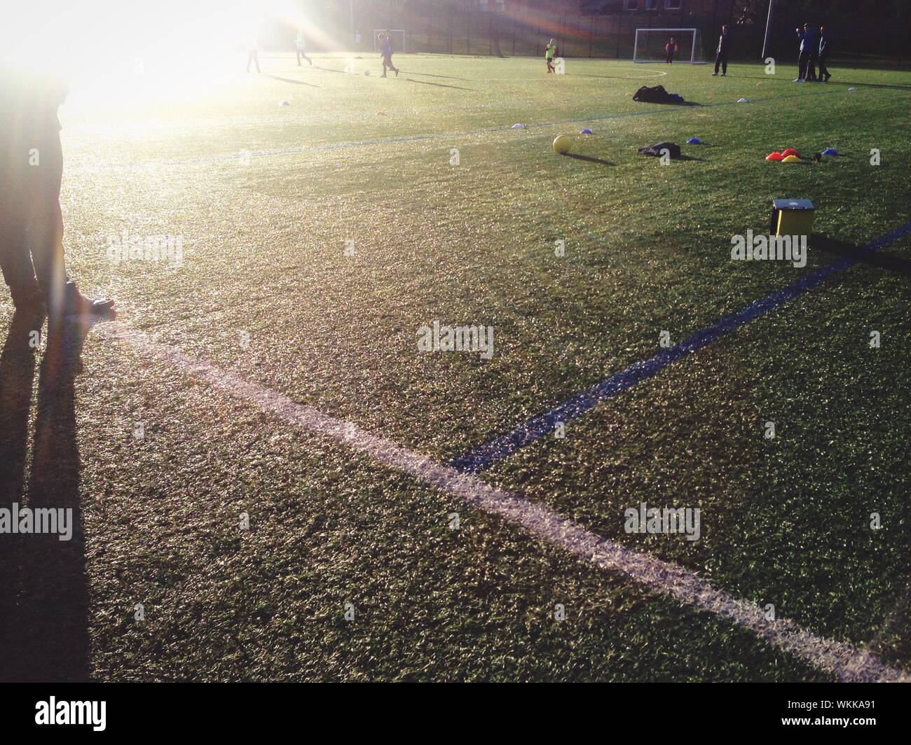 People On Playing Field Stock Photo - Alamy