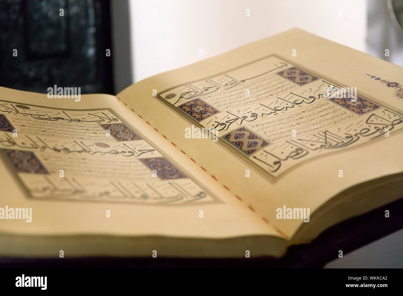 ISTANBUL, TURKEY - JUNE 21, 2019: Quran at Topkapi Palace in Istanbul ...