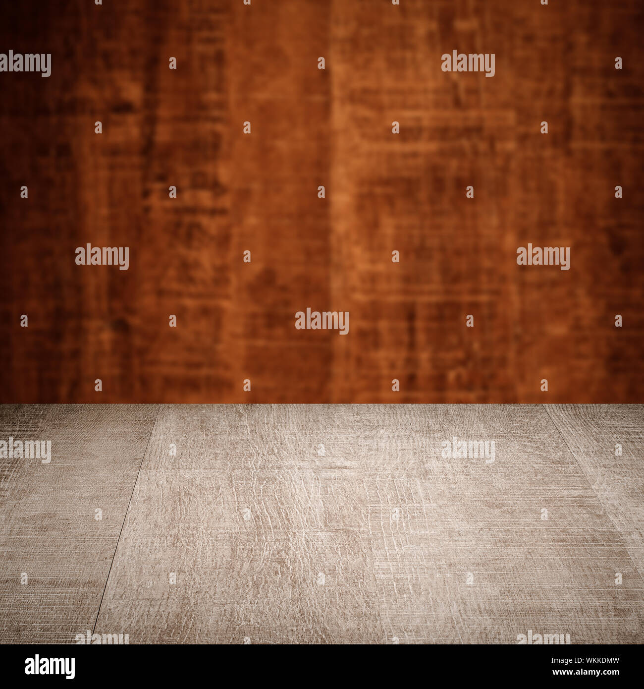 Wood background - table with wooden wall Stock Photo - Alamy
