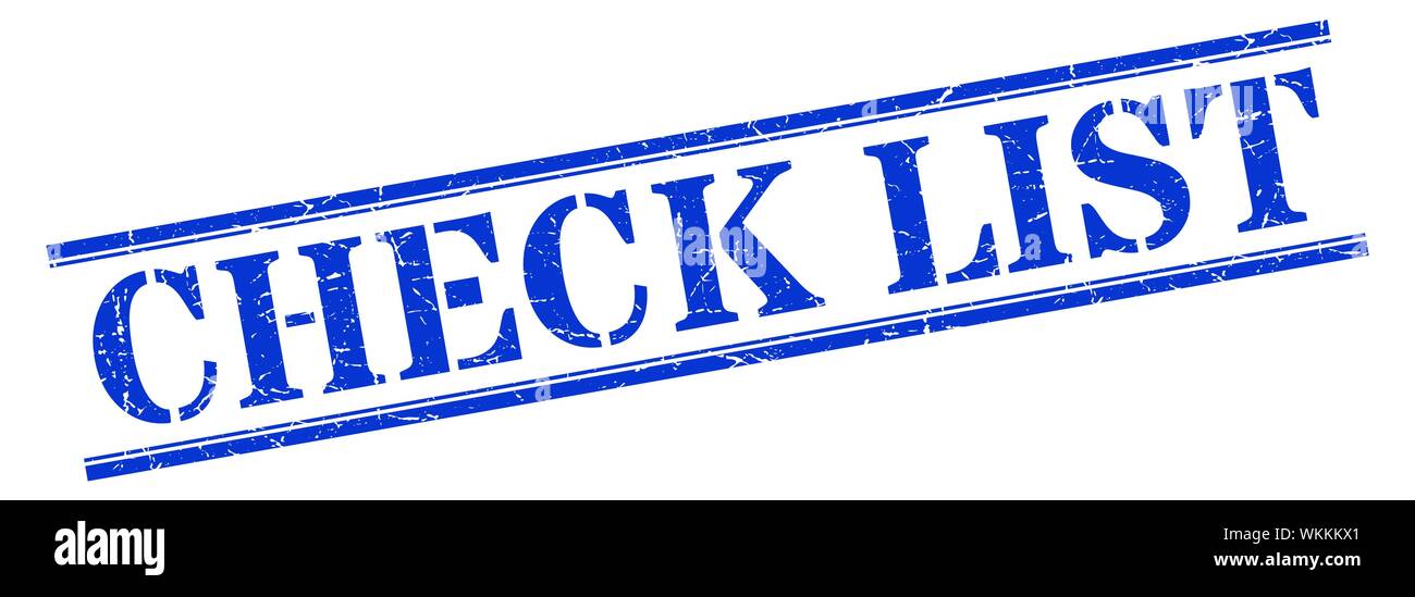 check list stamp. check list square grunge sign. check list Stock ...