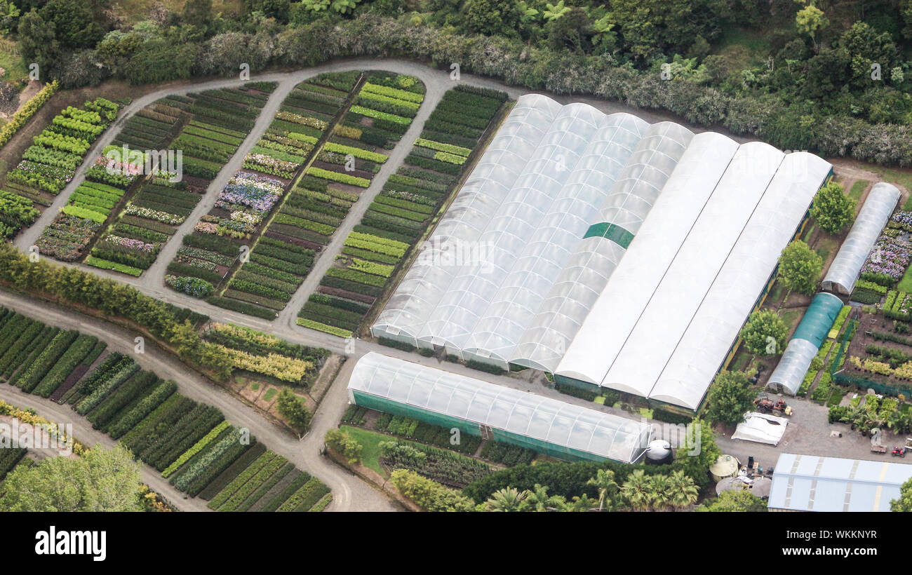 Aerial view greenhouse hi-res stock photography and images - Alamy