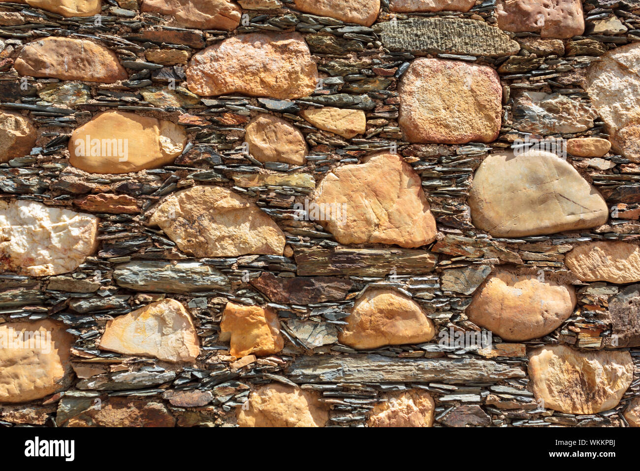 Stone and schist wall. Background, texture Stock Photo - Alamy