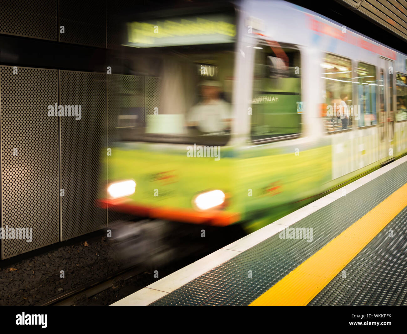 Image of a driving metro in Germany Stock Photo - Alamy