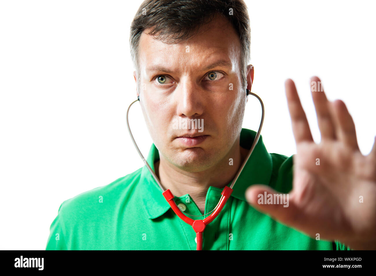 Doctor explaining something in hi-res stock photography and images - Alamy