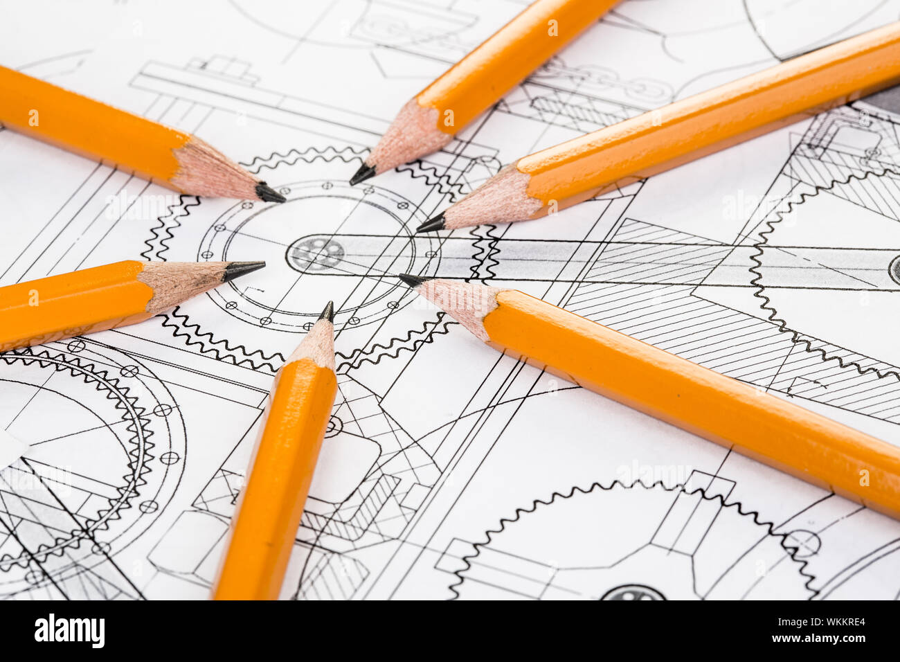 Drawing detail and pencil close-up Stock Photo - Alamy