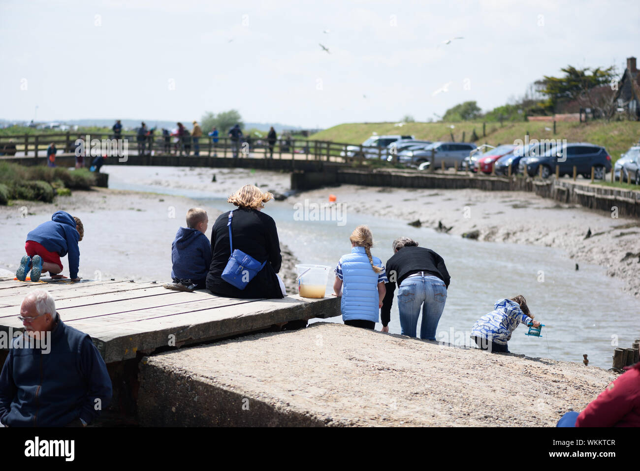 WALBERSWICK, SUFFOLK/ENGLAND - 9TH JUNE 2019 - People crabbing for fun ...