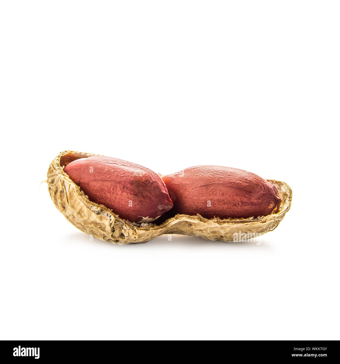 Peanuts in shell on white background Stock Photo - Alamy