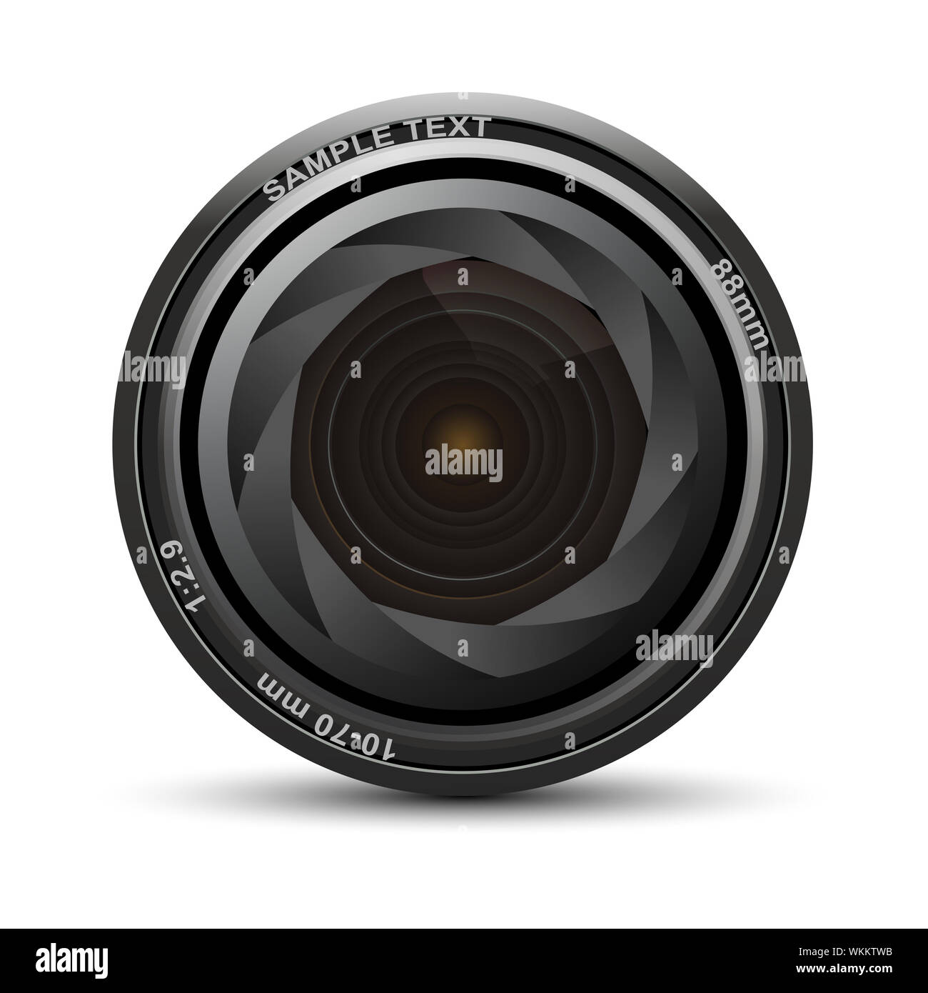 illustration of camera lens on white background Stock Photo - Alamy