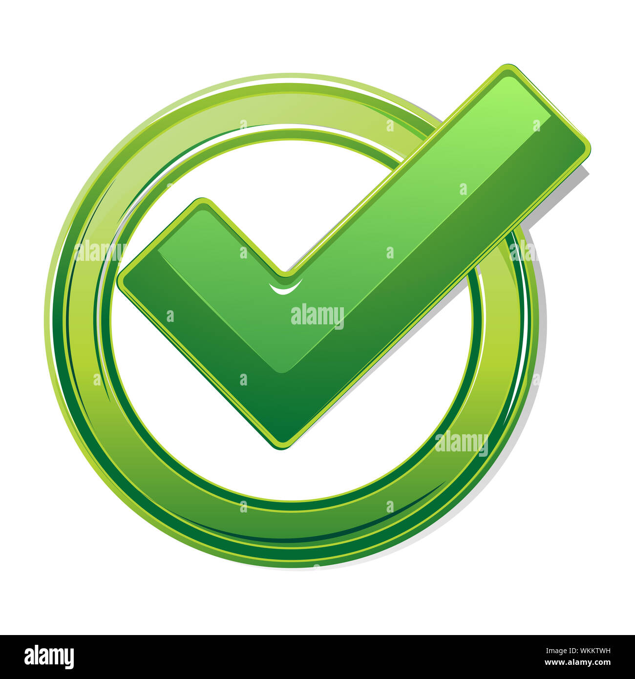 illustration of right sign on white background Stock Photo - Alamy