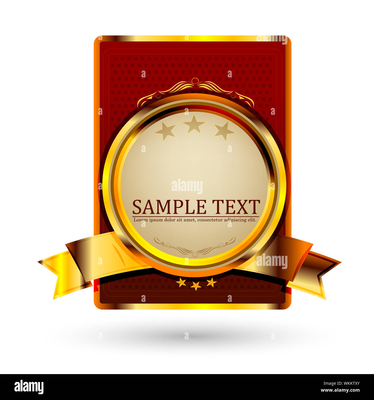 illustration of abstract reward card on white background Stock Photo ...