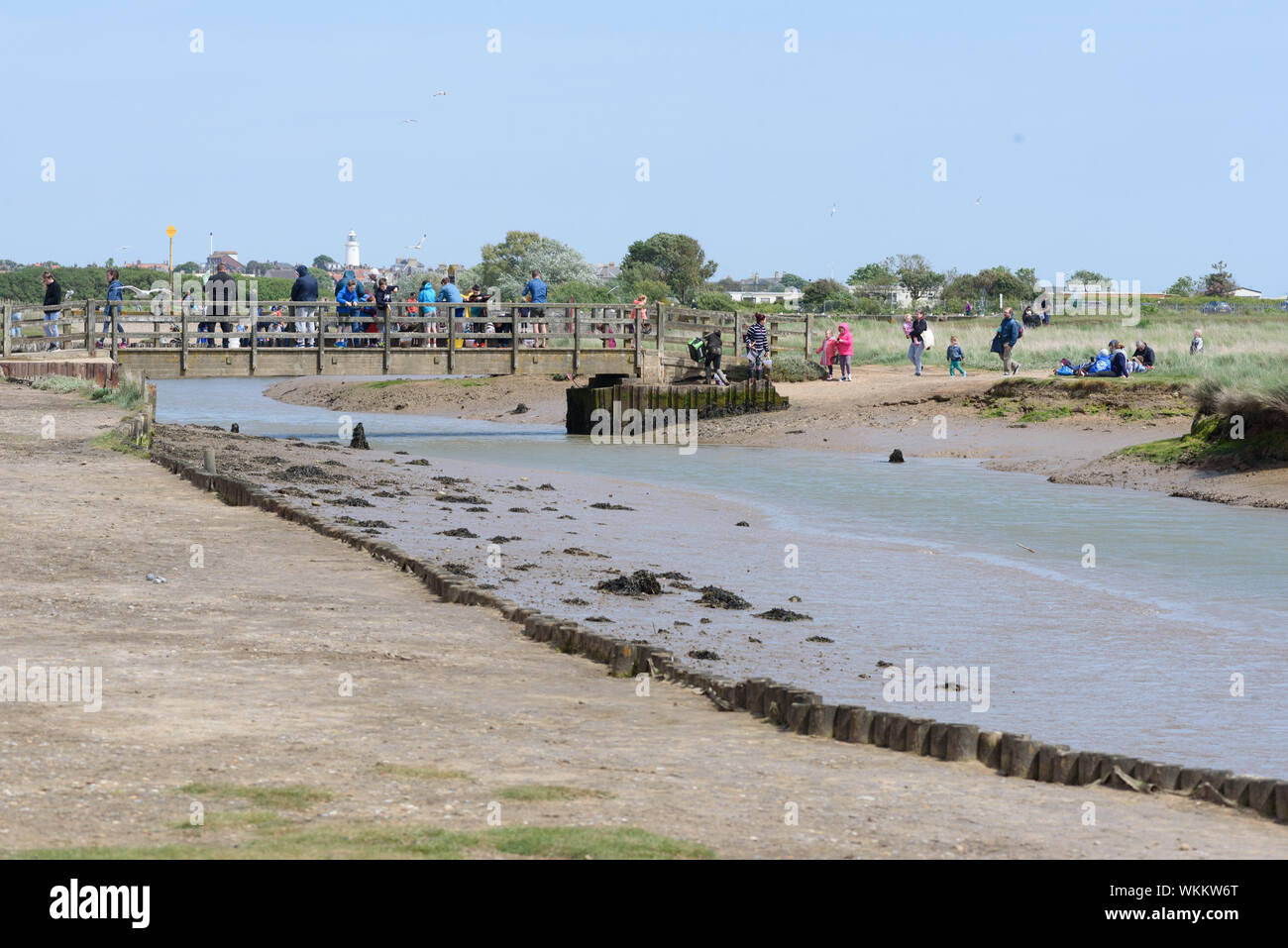 WALBERSWICK, SUFFOLK/ENGLAND - 9TH JUNE 2019 - People crabbing for fun ...