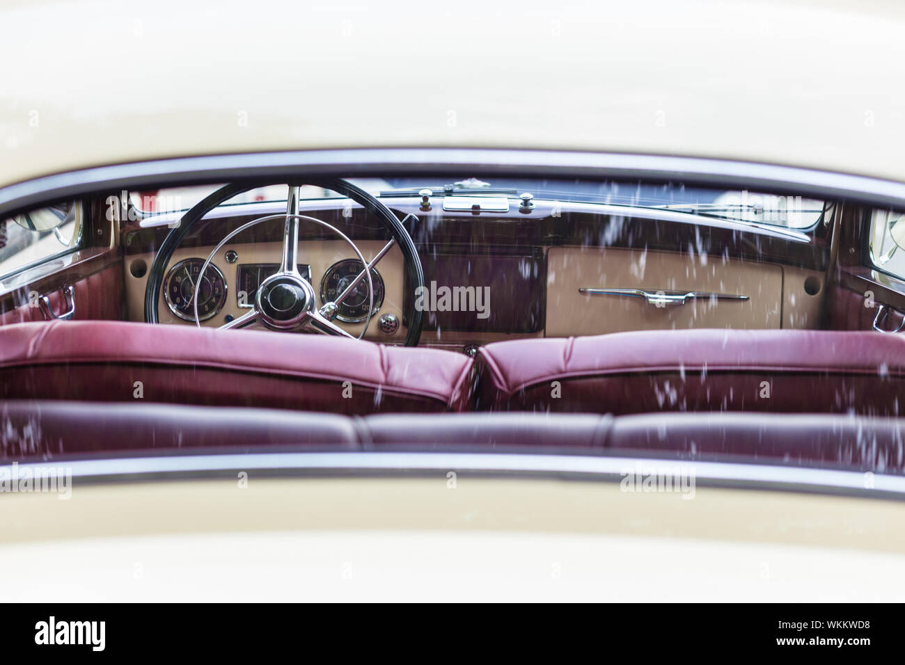 Interior retro car hi-res stock photography and images - Alamy