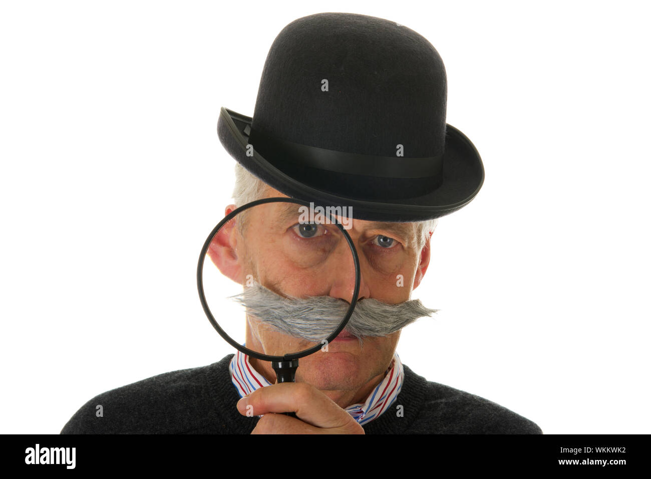Portrait funny inspector big magnifier hi-res stock photography and ...