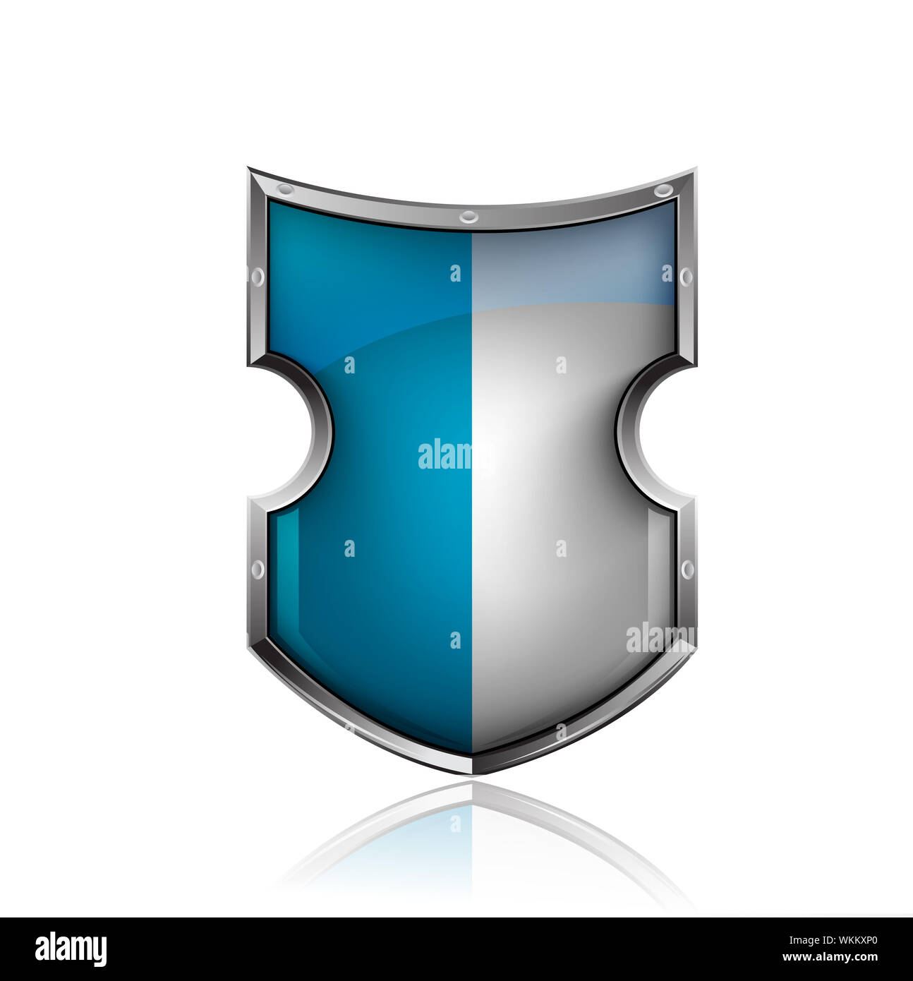 illustration of shield on white background Stock Photo - Alamy