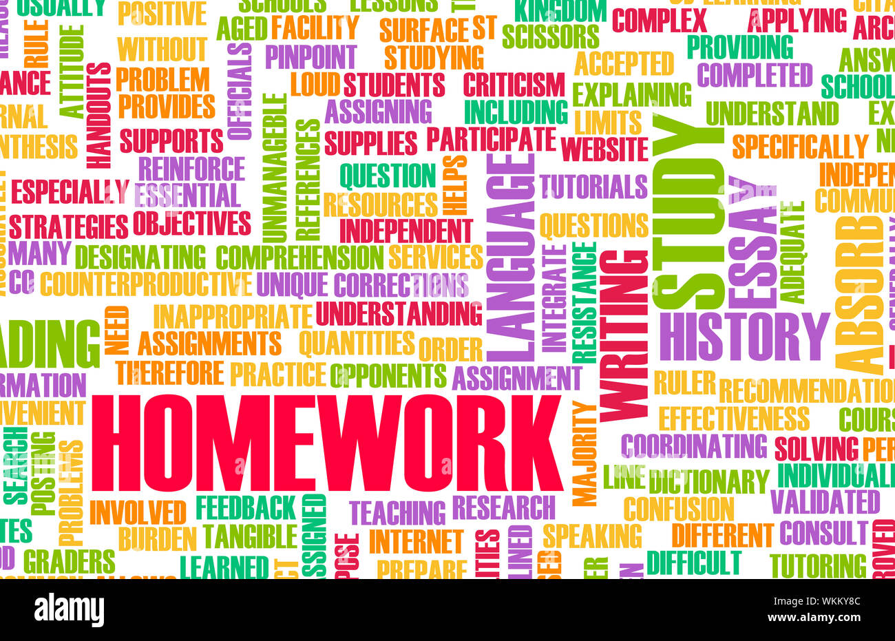Homework From School as a Study Concept Stock Photo - Alamy
