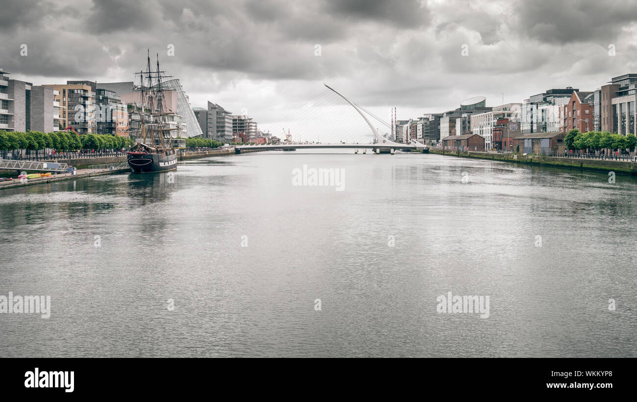 An image of Dublin Ireland with bad weather Stock Photo - Alamy