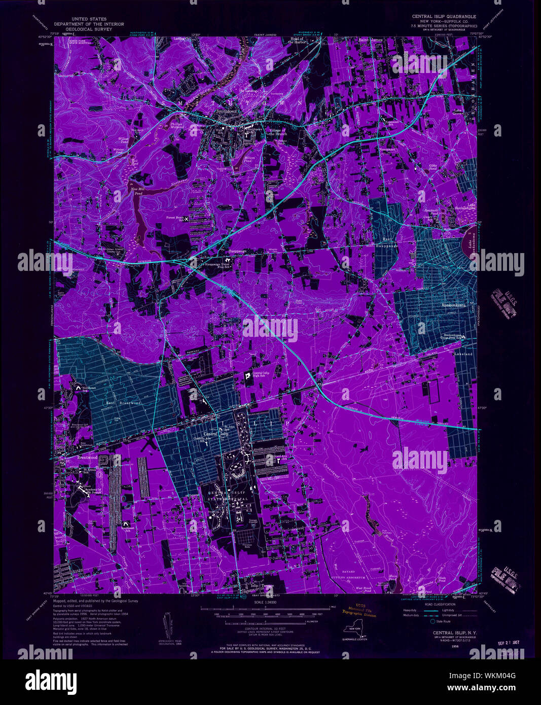 Map of central islip hi-res stock photography and images - Alamy