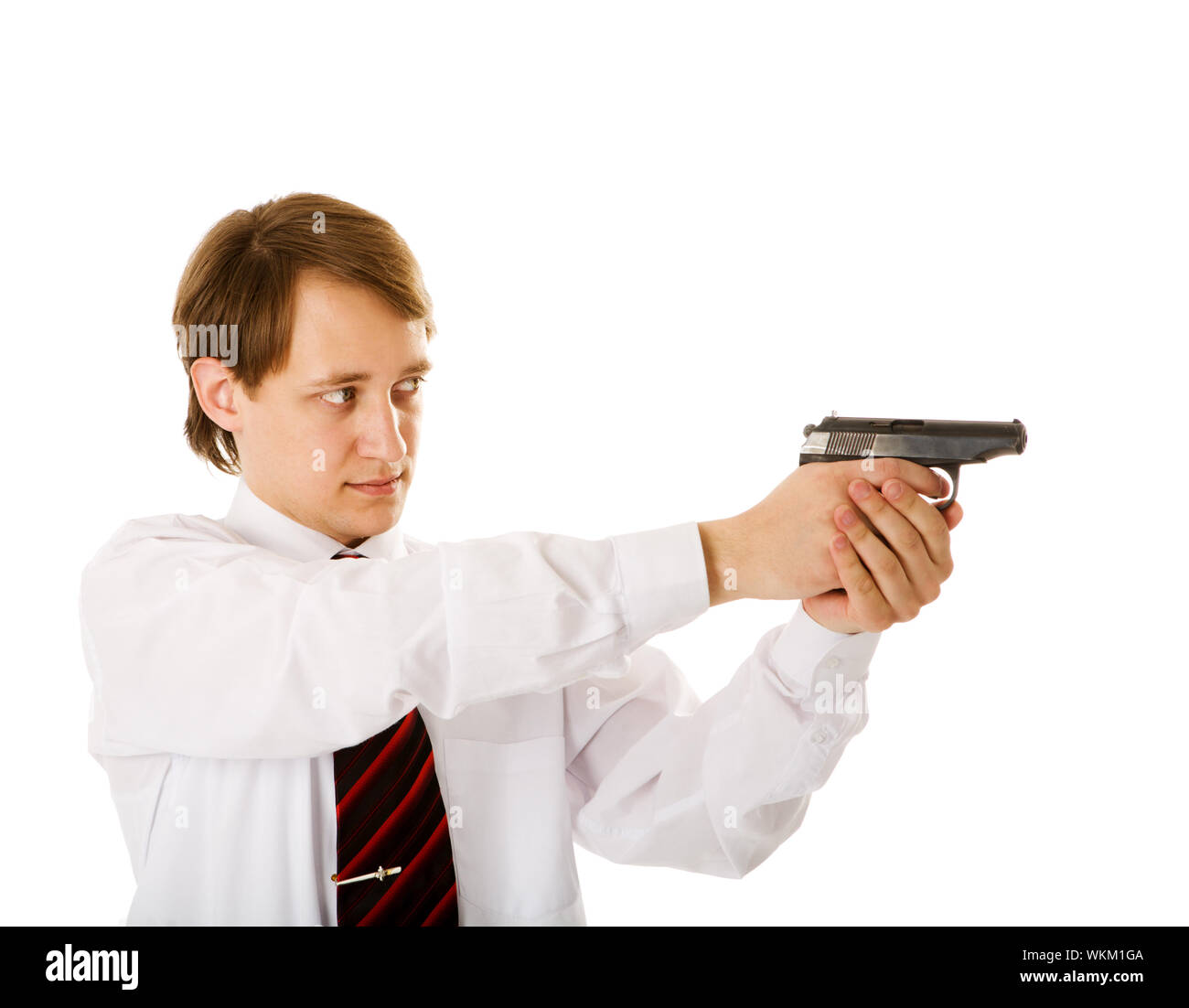 Man with gun to head business Cut Out Stock Images & Pictures - Alamy