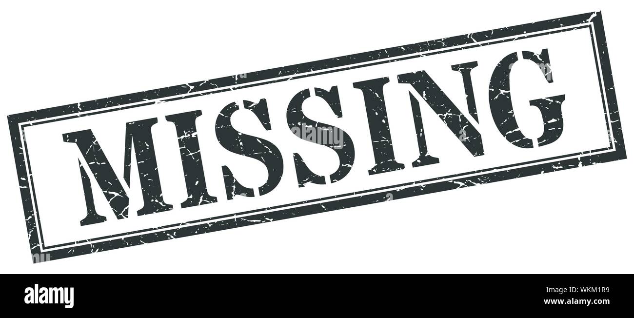 missing stamp. missing square grunge sign. missing Stock Vector Image ...