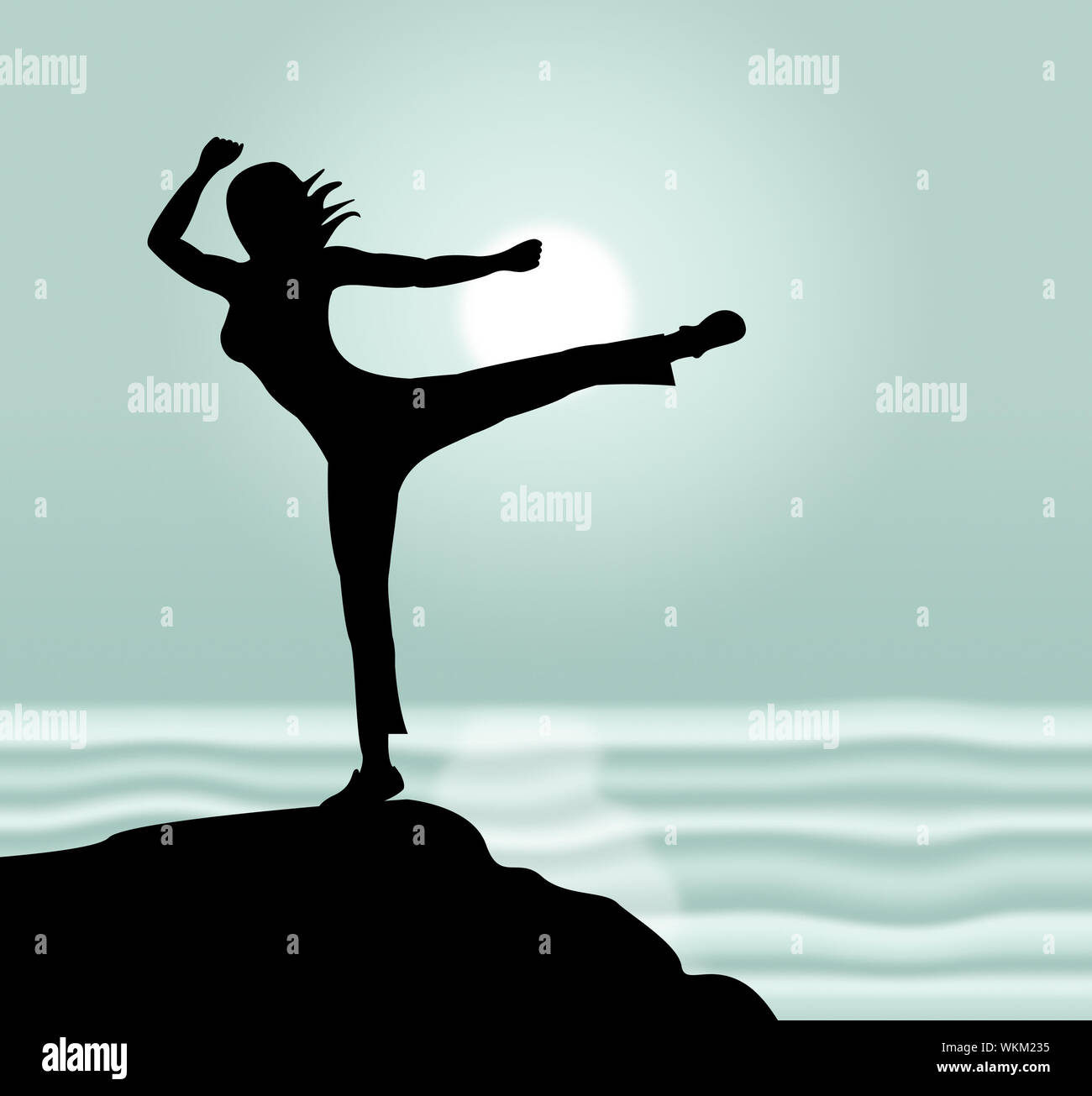 Yoga Pose Indicating Spiritual Meditated And Posture Stock Photo - Alamy
