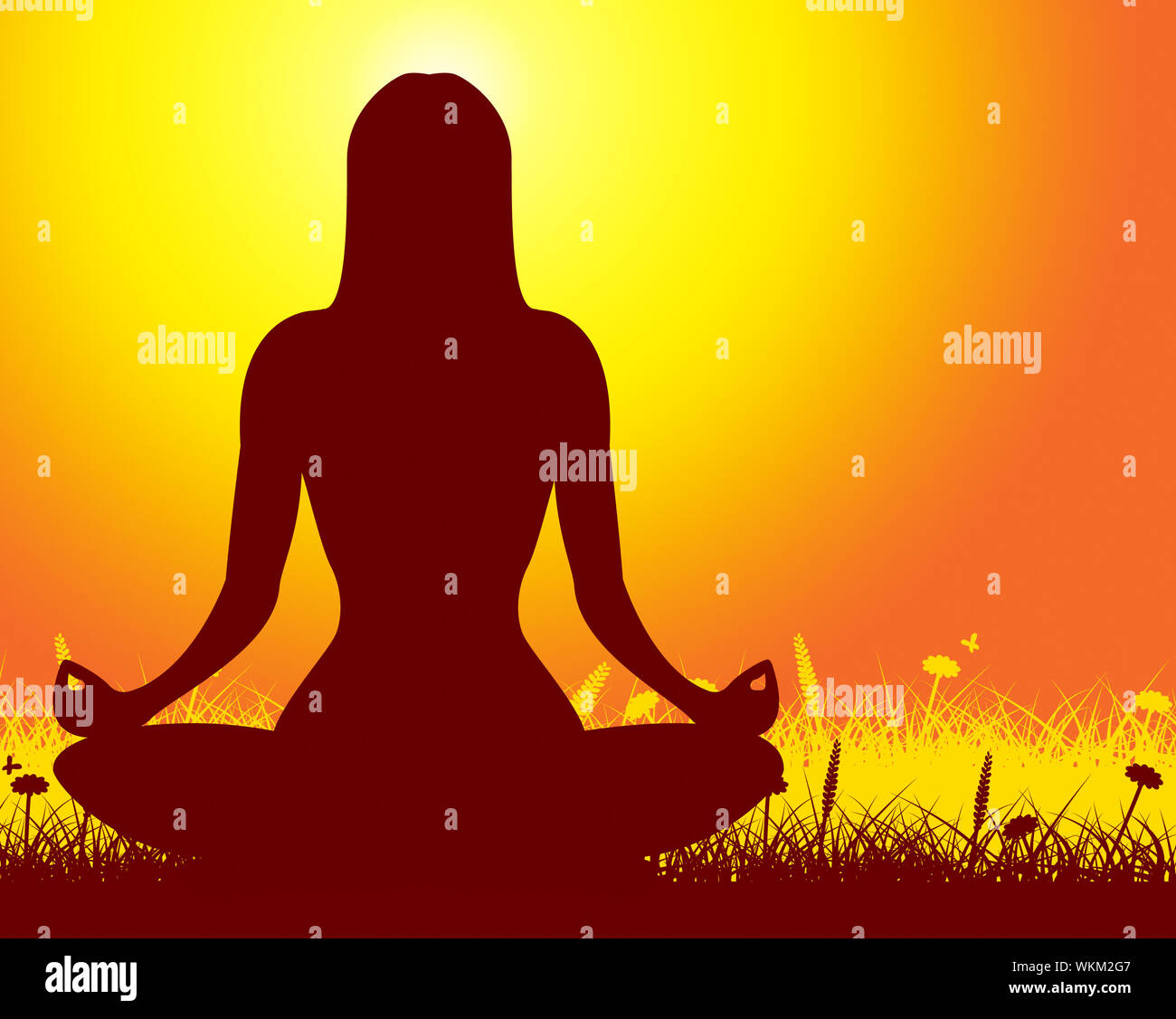 Yoga Pose Meaning Poses Harmony And Feeling Stock Photo - Alamy