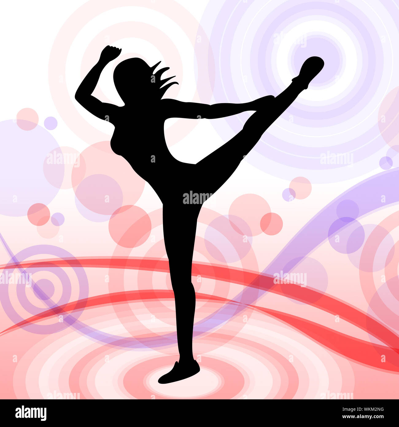 Dancing Posing Indicating Yoga Pose And Meditating Stock Photo - Alamy
