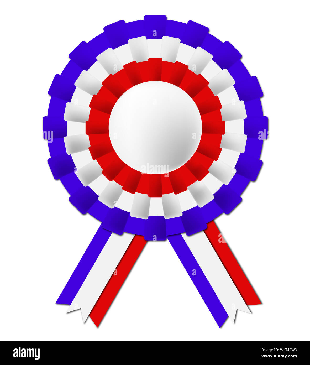 French Rosette Indicating Waving Flag And Certificate Stock Photo - Alamy