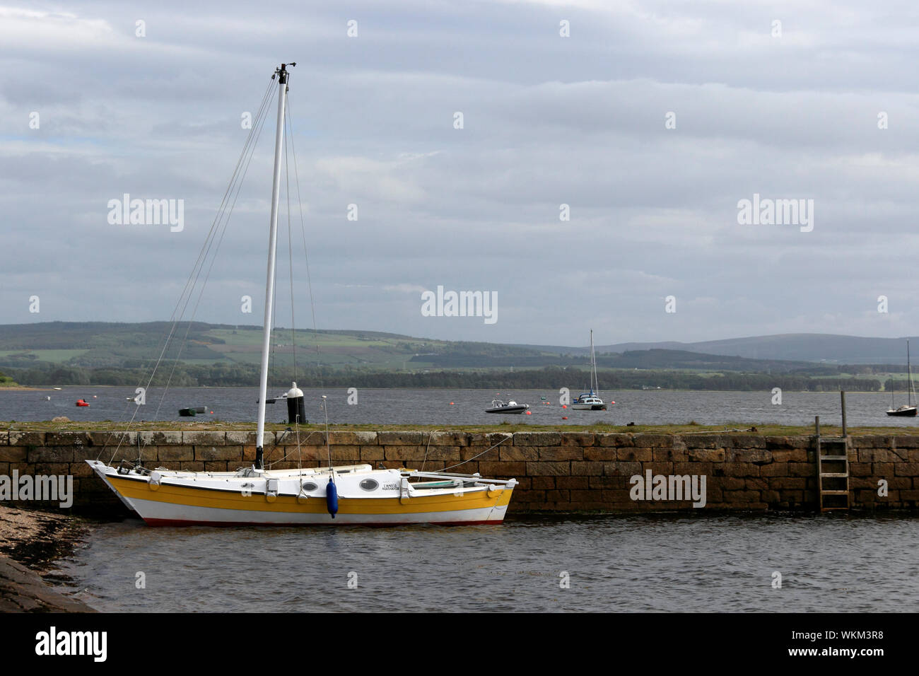 Yacht, Findhorn, Scotland, UK Stock Photo - Alamy