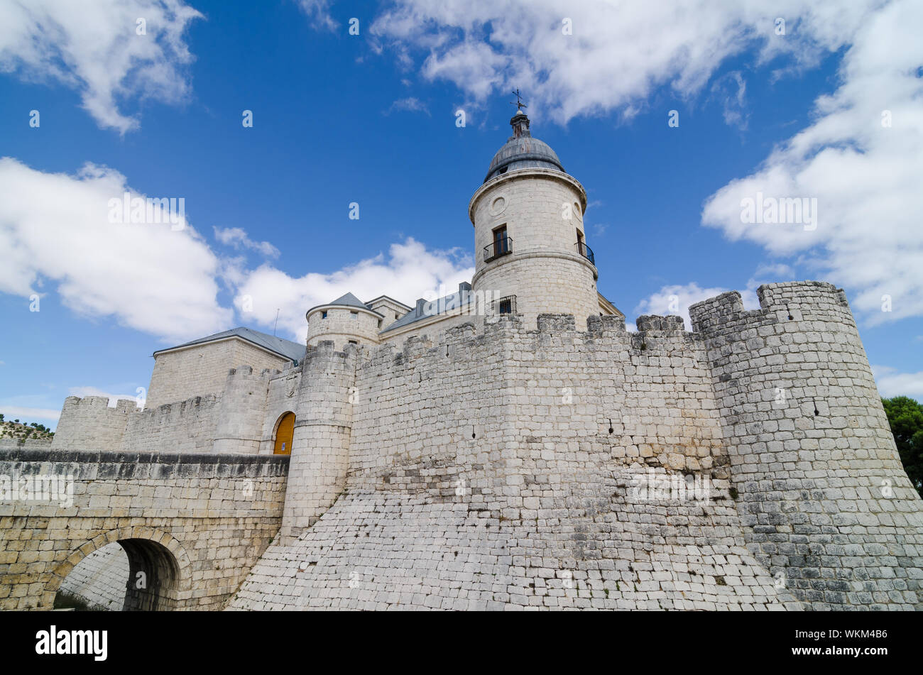 Ancient castle simancas city next to Valladolid in spain Stock Photo ...