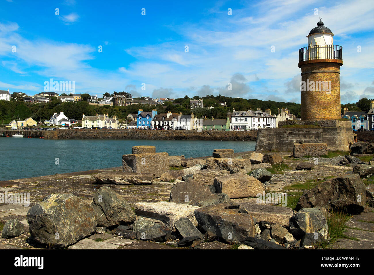 Portpatrick Lighthouse, Dumfries & Galloway, Scotland, UK Stock Photo ...
