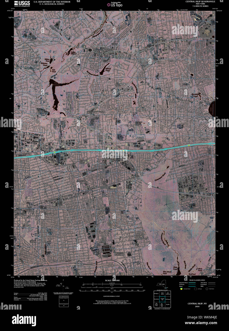 Map of central islip hi-res stock photography and images - Alamy