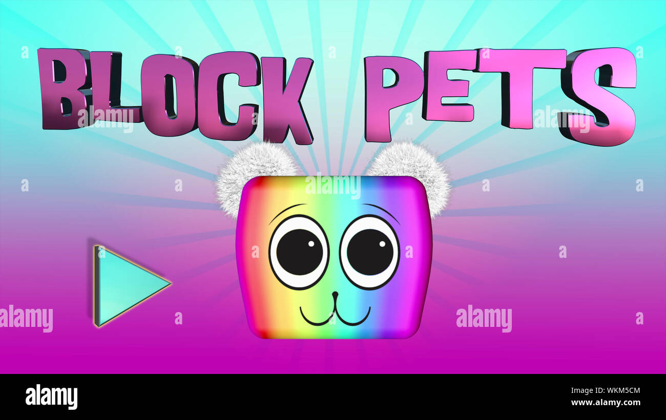 3D block style game screen to be used as backgrounds and textures Stock ...