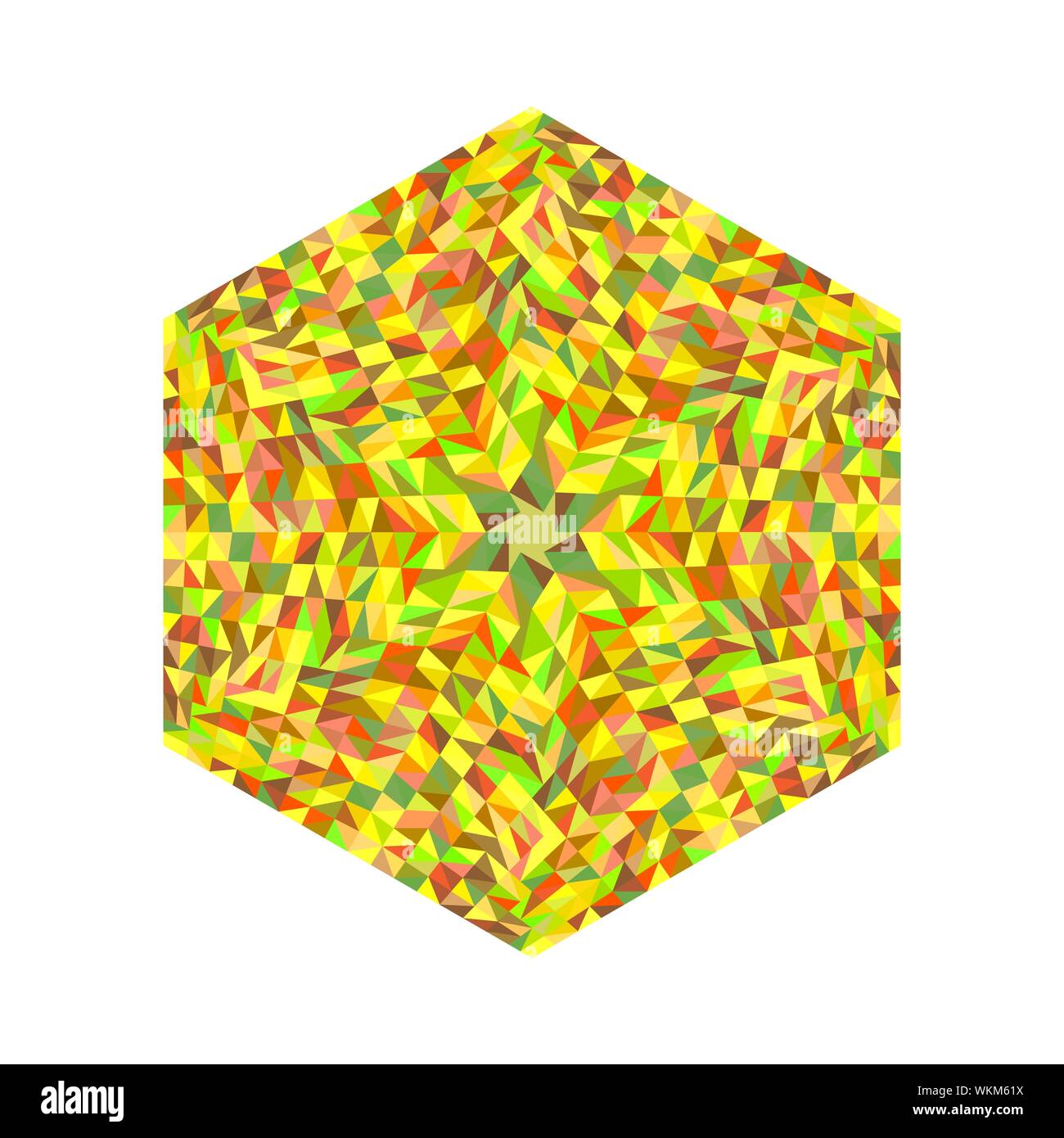 Abstract mosaic hexagon polygon logo template - geometrical colorful ...