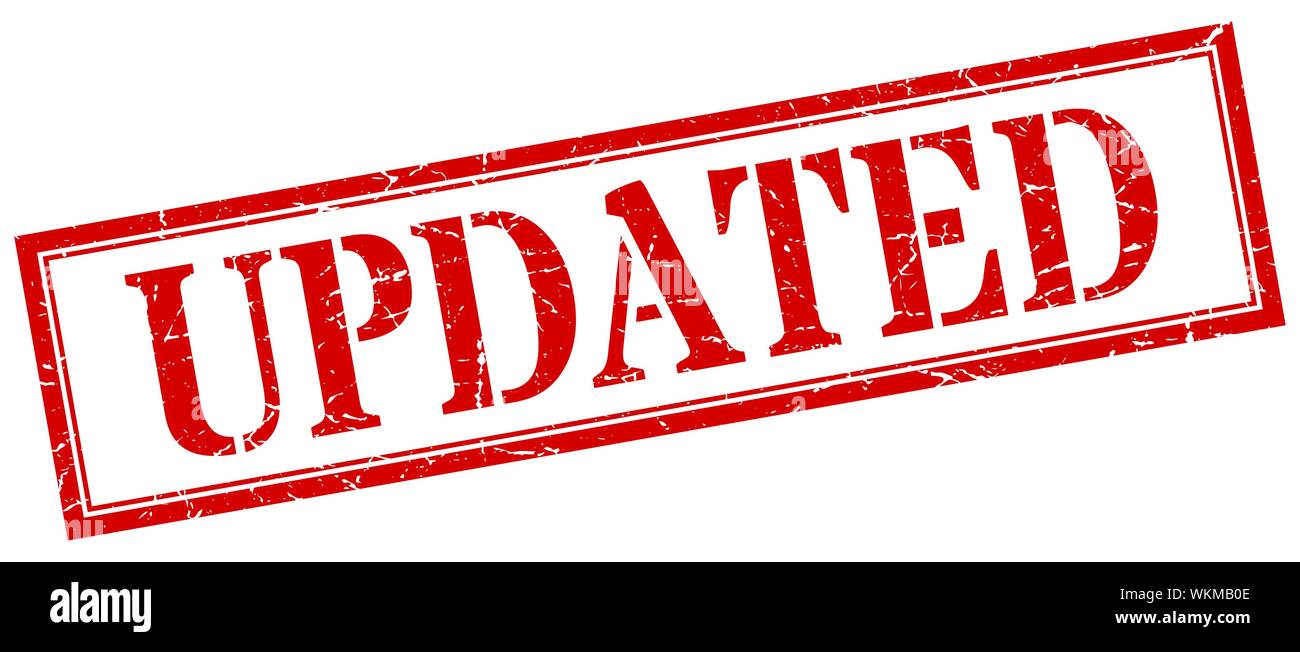 updated stamp. updated square grunge sign. updated Stock Vector Image ...