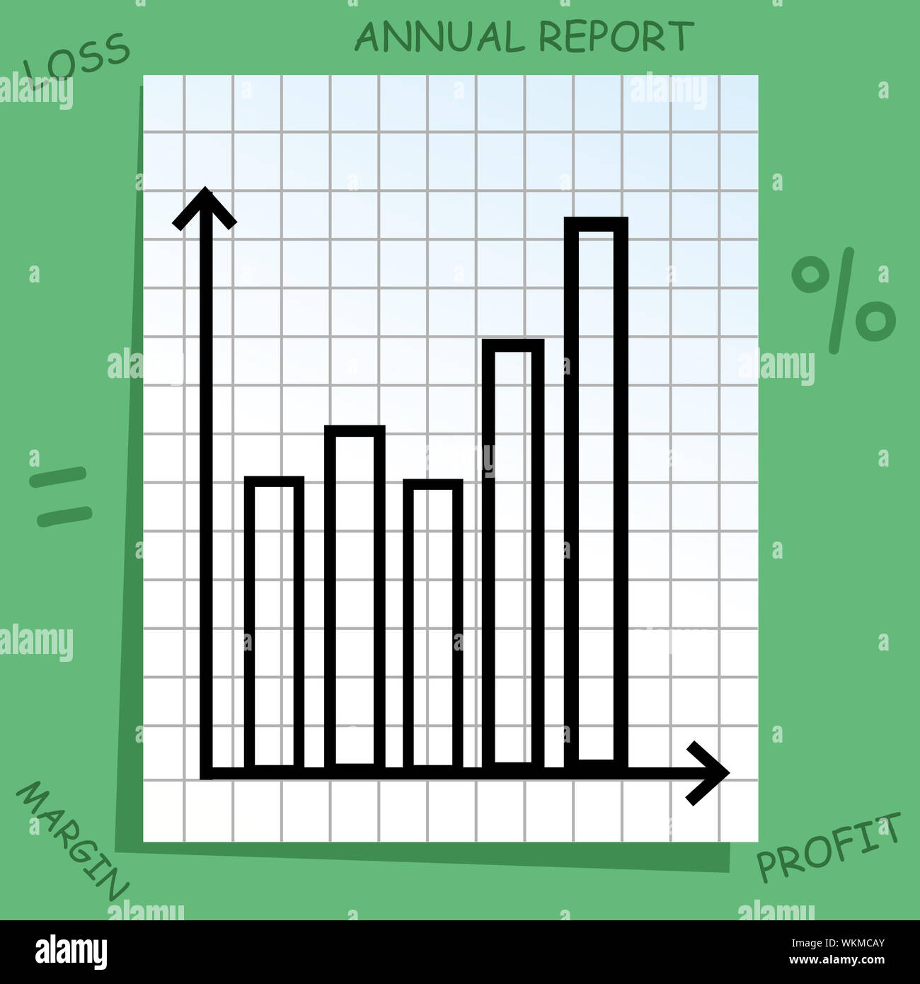 illustration of graph with mathematics icons Stock Photo - Alamy