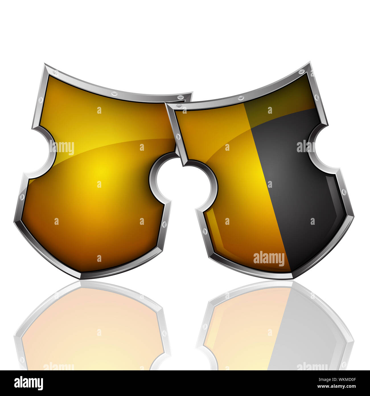 illustration of shield on abstract background Stock Photo - Alamy