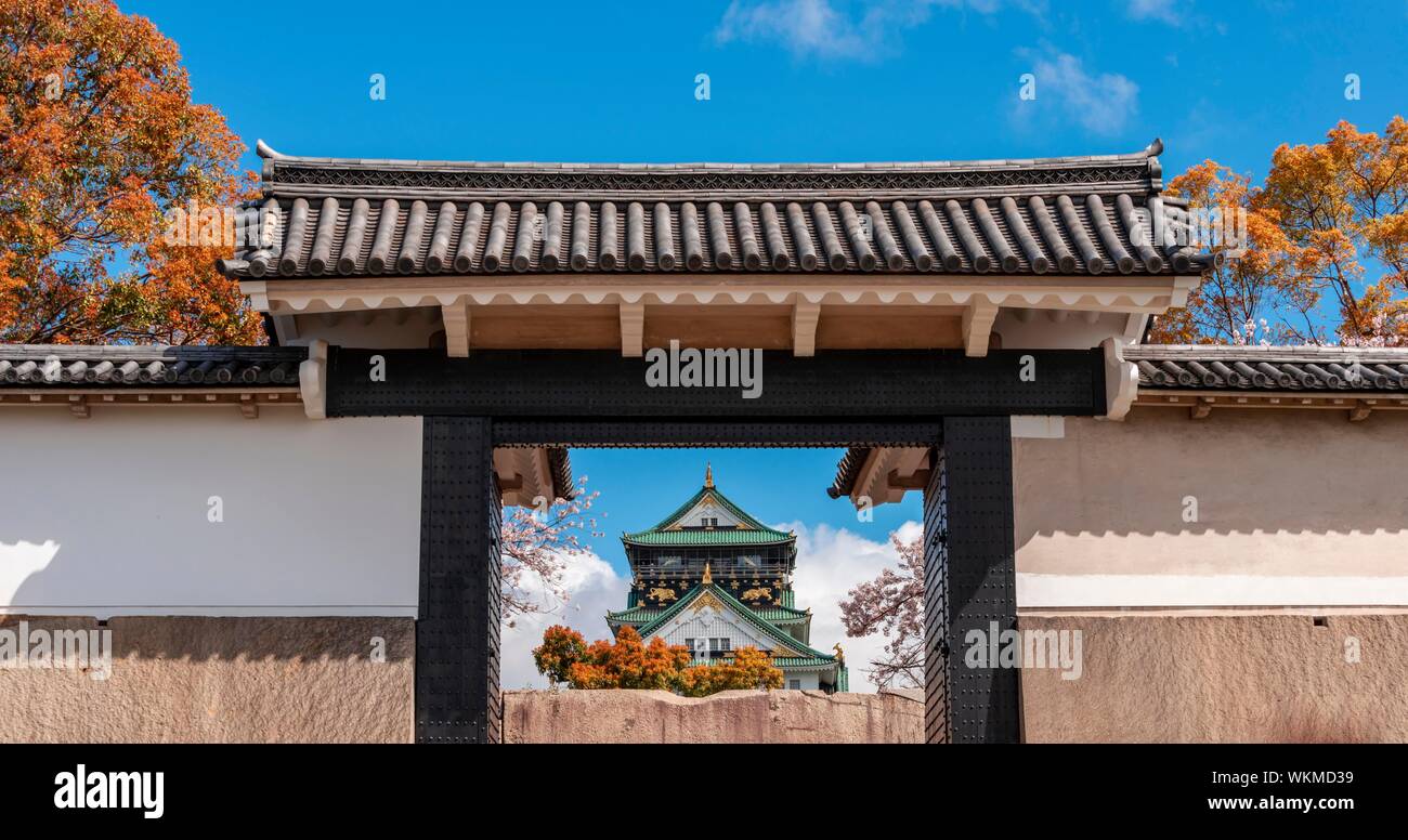 Entrance Gate To The Castle Of Osaka High Resolution Stock Photography ...