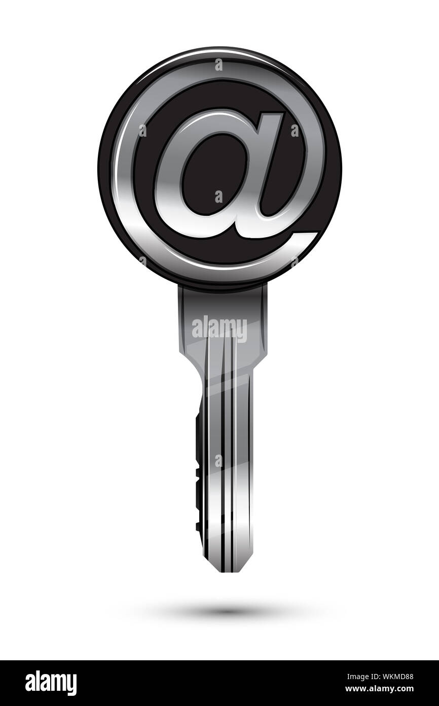 illustration of web icon with key on white background Stock Photo - Alamy