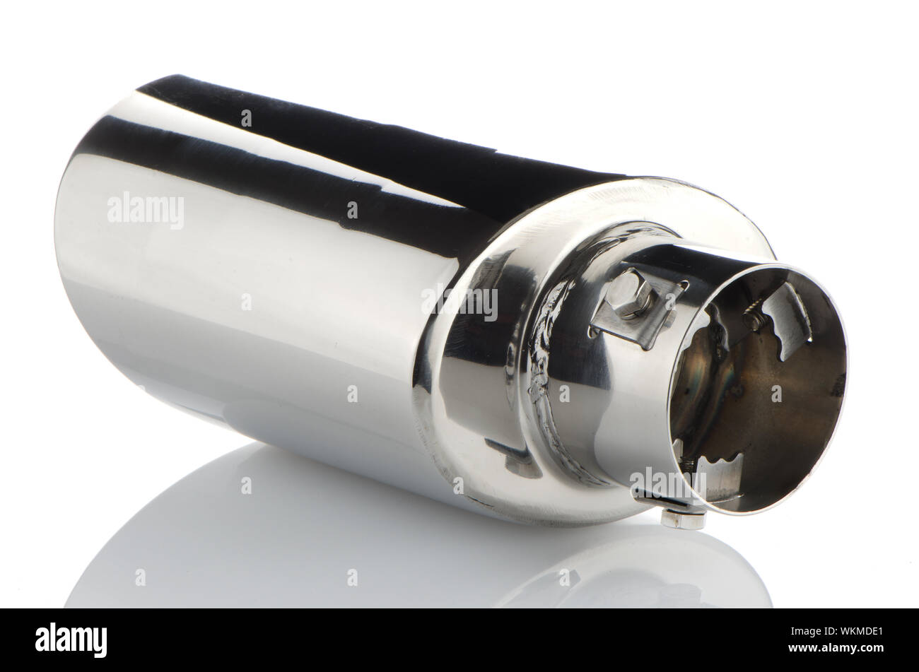 Sports exhaust pipe for the car on white background Stock Photo - Alamy