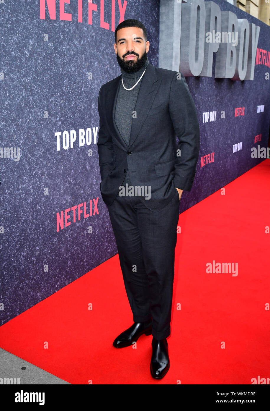 Drake attending the UK premiere of Top Boy at the Hackney Picturehouse ...