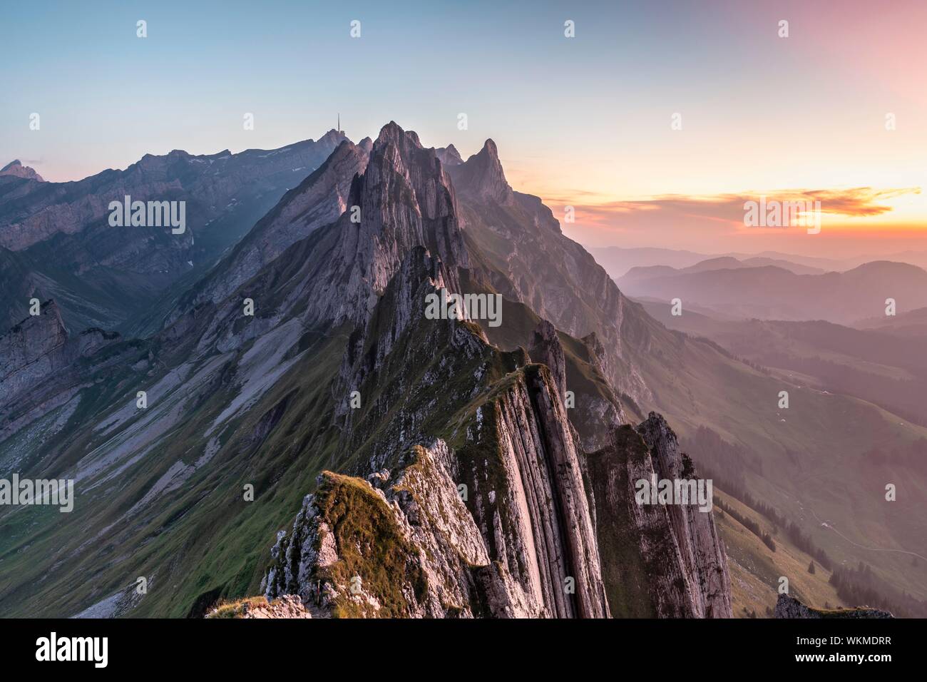 Switzerland europe appenzell santis alpstein hi-res stock photography ...
